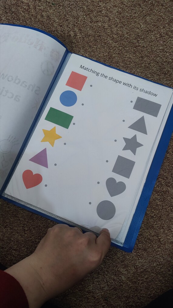 Shadow Matching Printable Activity Book Busy Activity Binder | Etsy