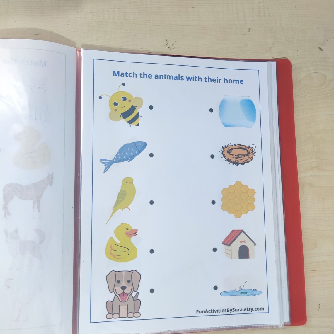 Matching Activity Book, Match the Shapes, Animals and Their Foods ...