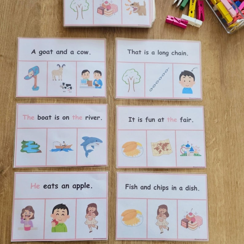 Phase 3 Phonics Sentence Building Activity for Preschool | Fine Motor ...