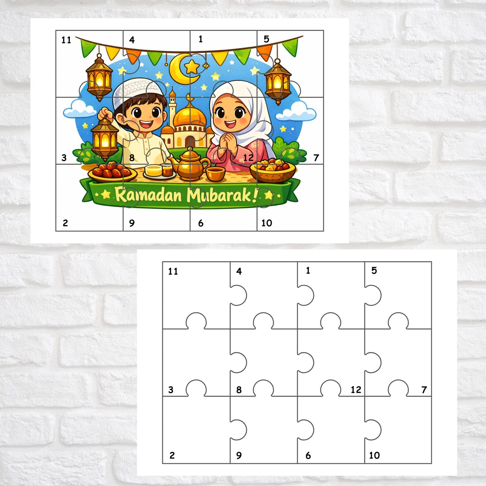 Ramadan Kids Puzzle, Ramadan Activity for Kids, Ramadan Printable ...