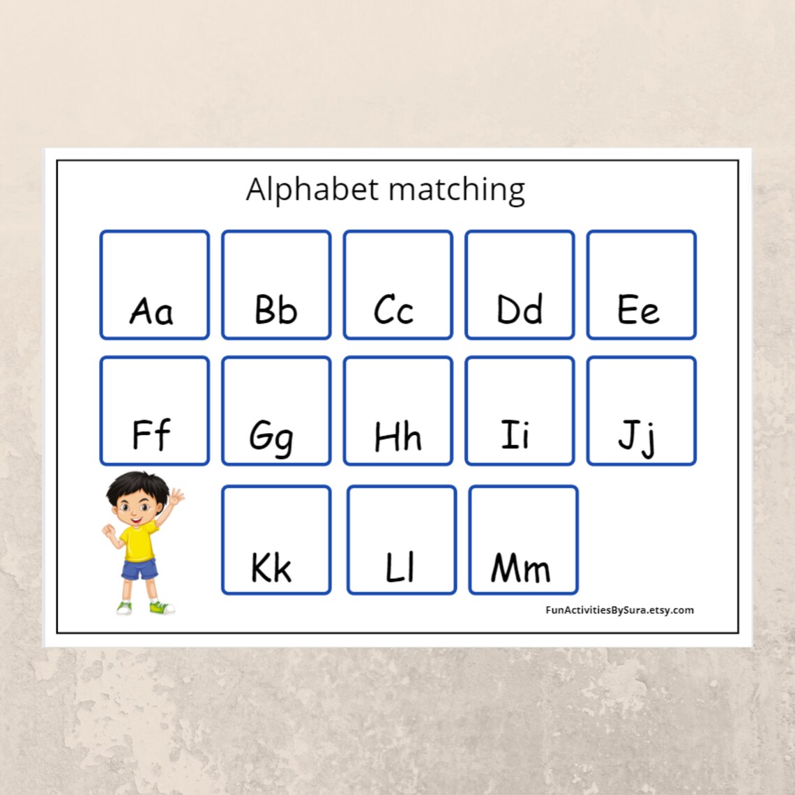 Alphabet Matching Activity Sheets busy Binder Pages Learning - Etsy