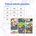 Times Tables Puzzles Practice Activity, Printable Puzzles, Activity ...