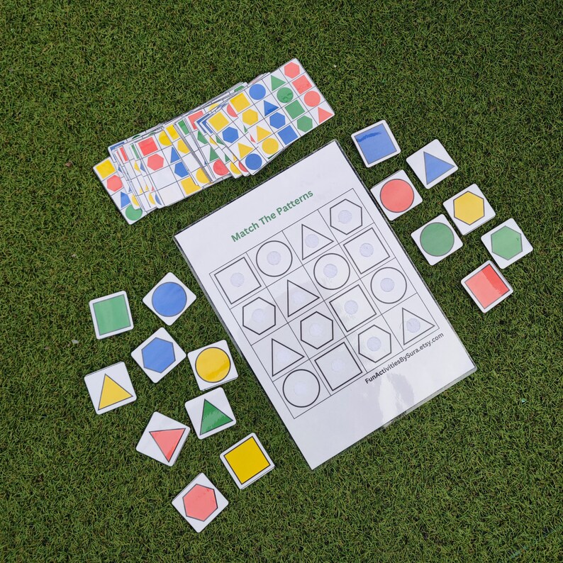 Match the Patterns Game, Educational Shapes Activity for Kids ...