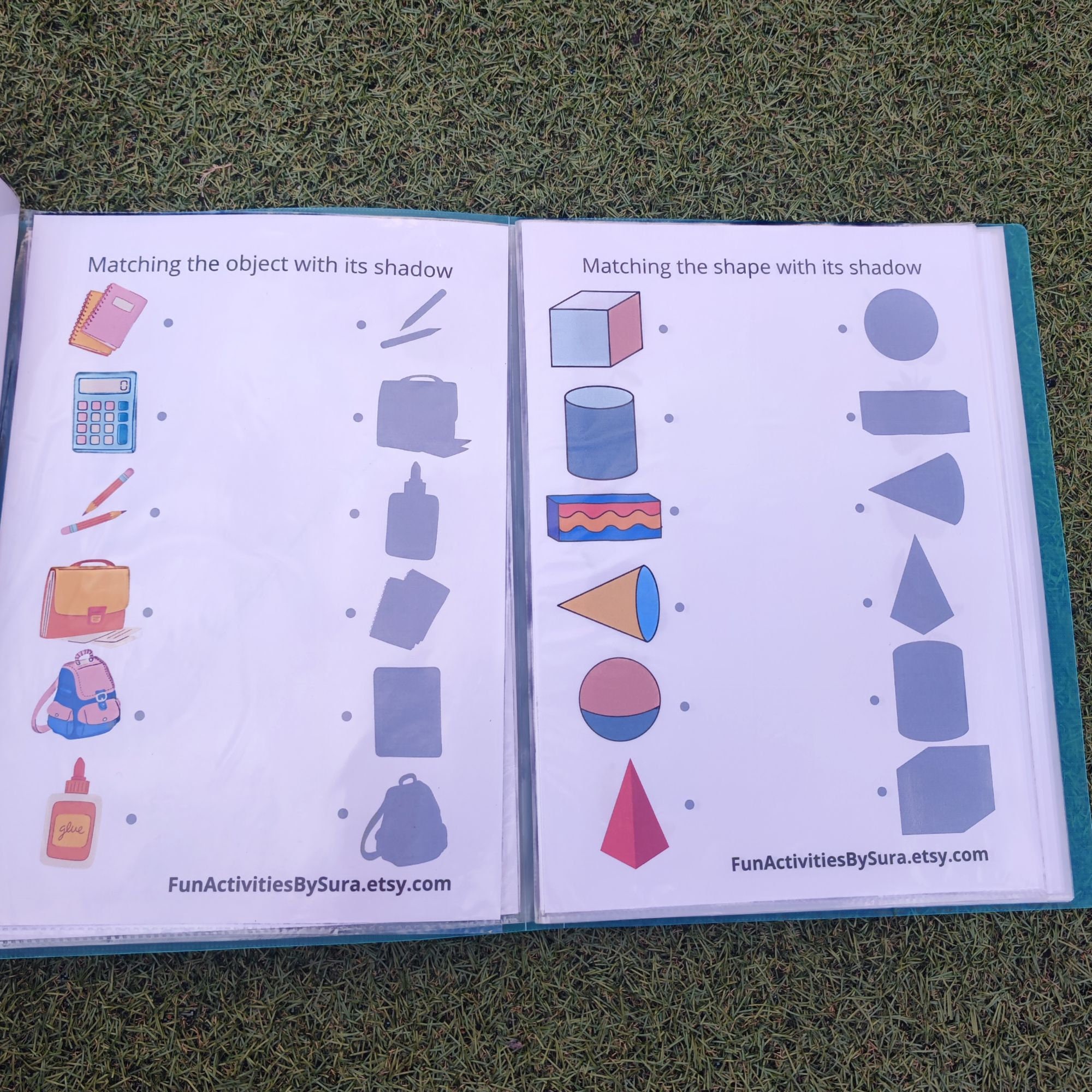 Shadow Matching Printable Activity Book, Busy Activity Binder, Shapes ...