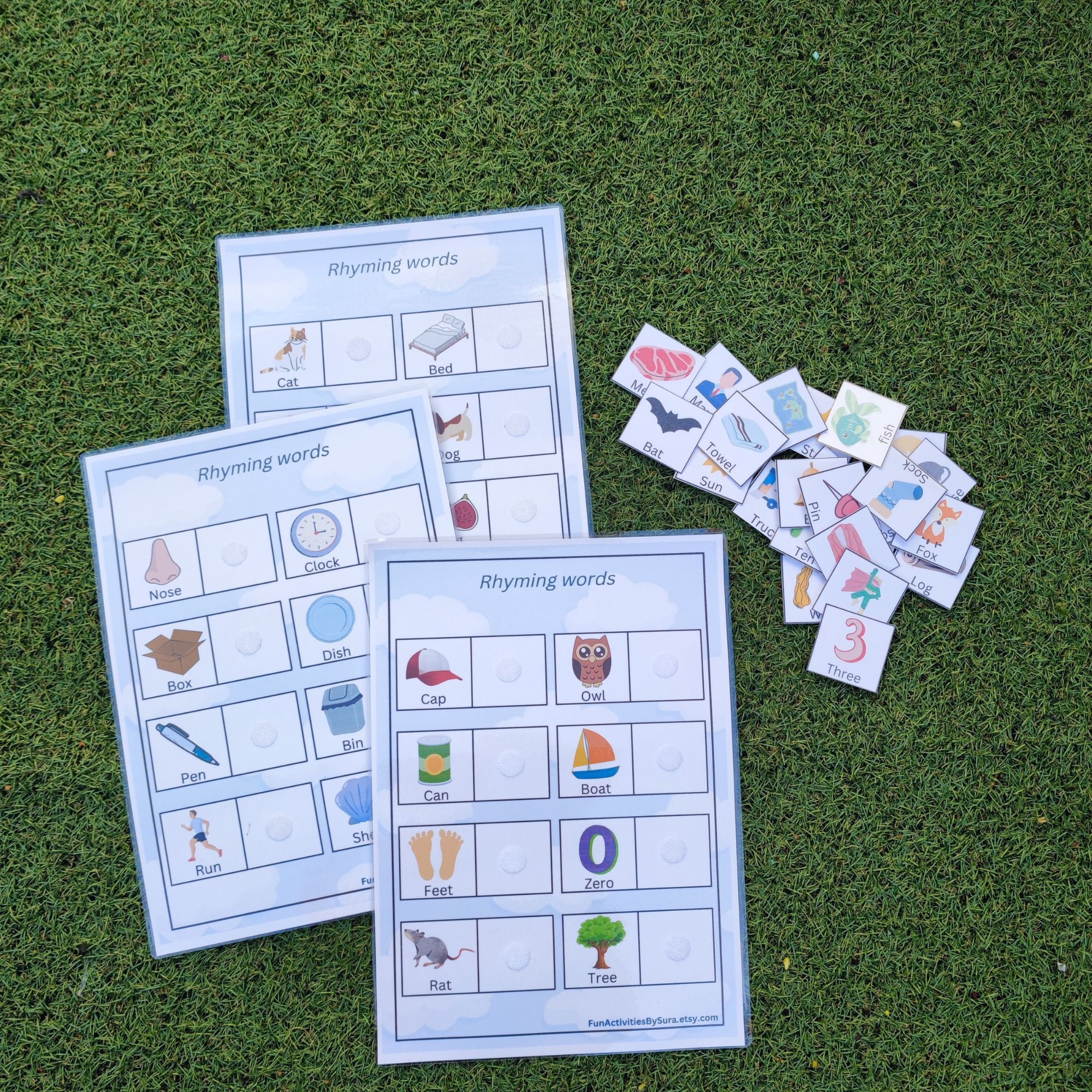 Rhyming Words Matching Worksheet Activity, Printable Preschool Rhyme ...