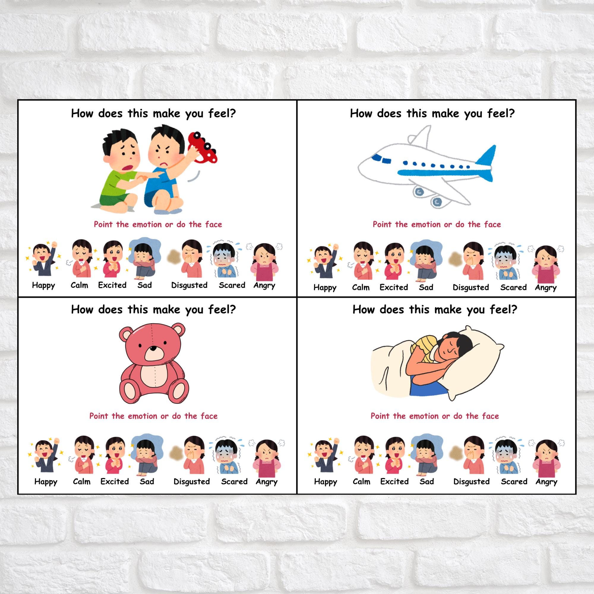 Emotions Cards for Children, Feelings Matching Cards, Printable ...