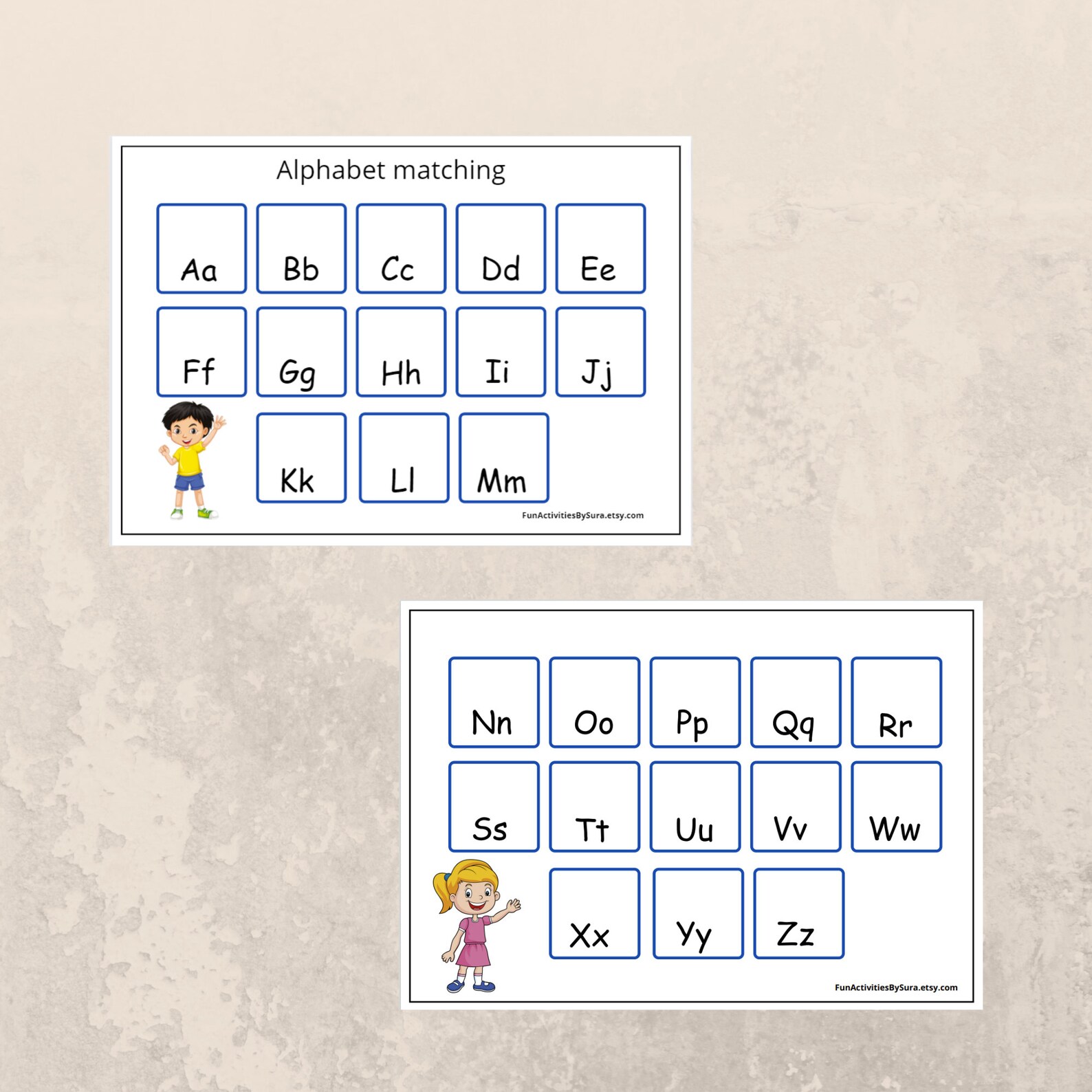 Alphabet Matching Activity Sheets ,busy Binder Pages, Learning ...