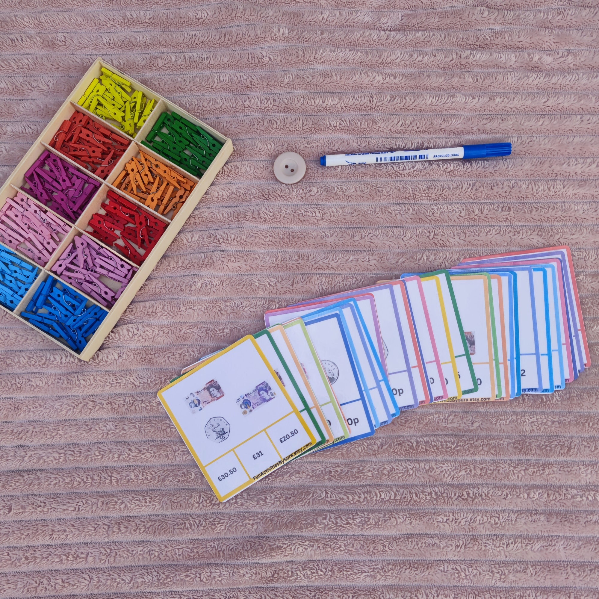 British Money Clip Cards Activity, Learn UK Money Clip Cards, Learn ...