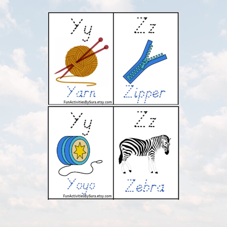 Alphabet Tracing Cards, Alphabet Flash Cards, Tracing Flashcards ...