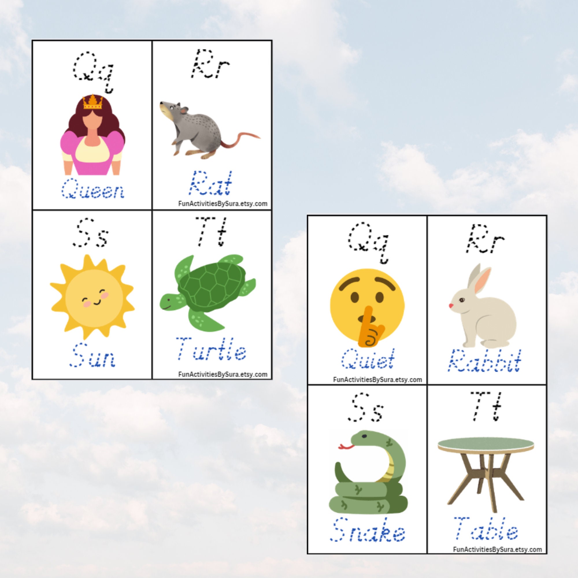 Alphabet Tracing Cards, Alphabet Flash Cards, Tracing Flashcards ...