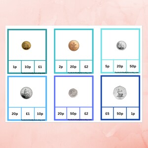 British Money Clip Cards Activity, Learn UK Money Clip Cards, Learn ...