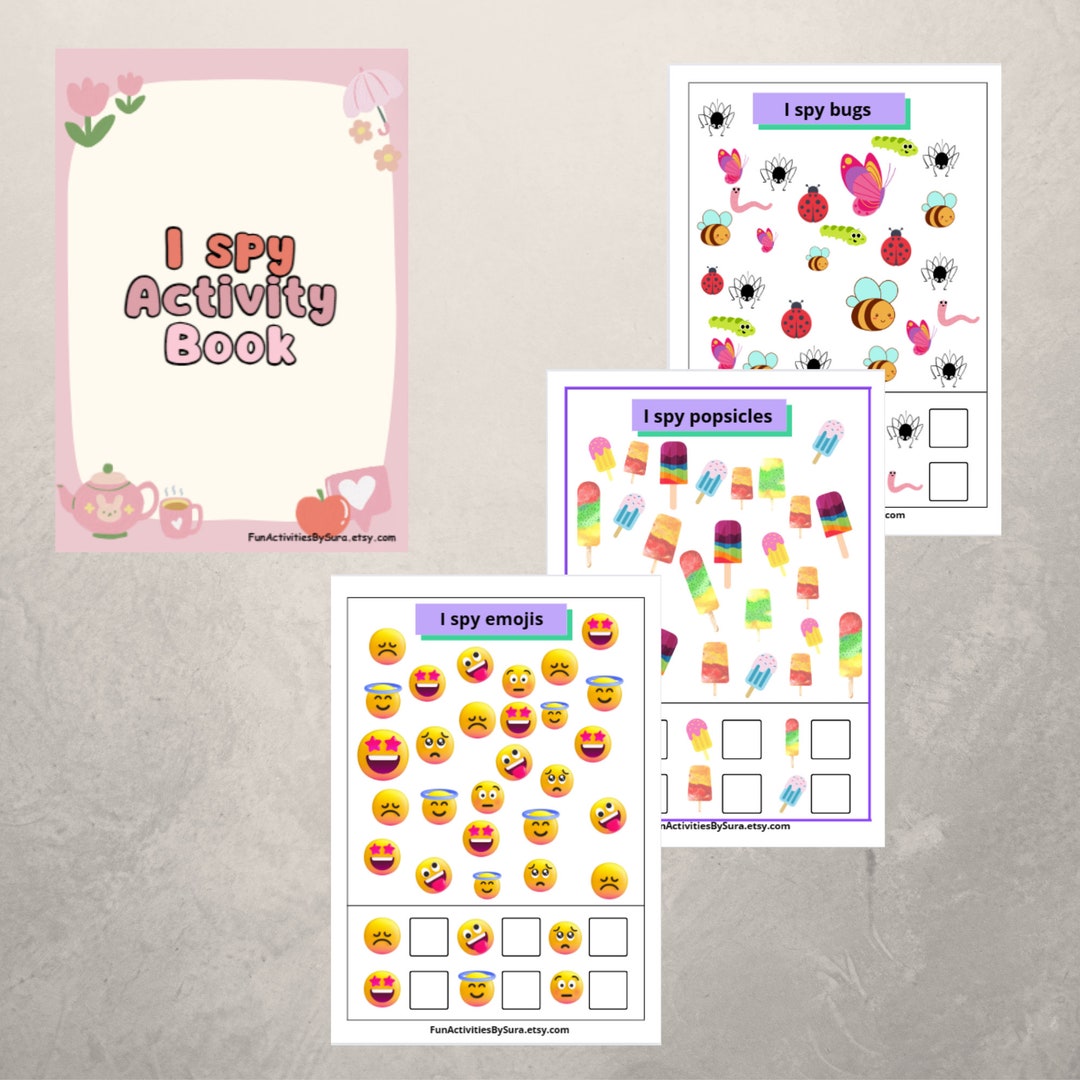 I Spy Activity Book, I Spy Printable Activity Sheets, Preschool ...