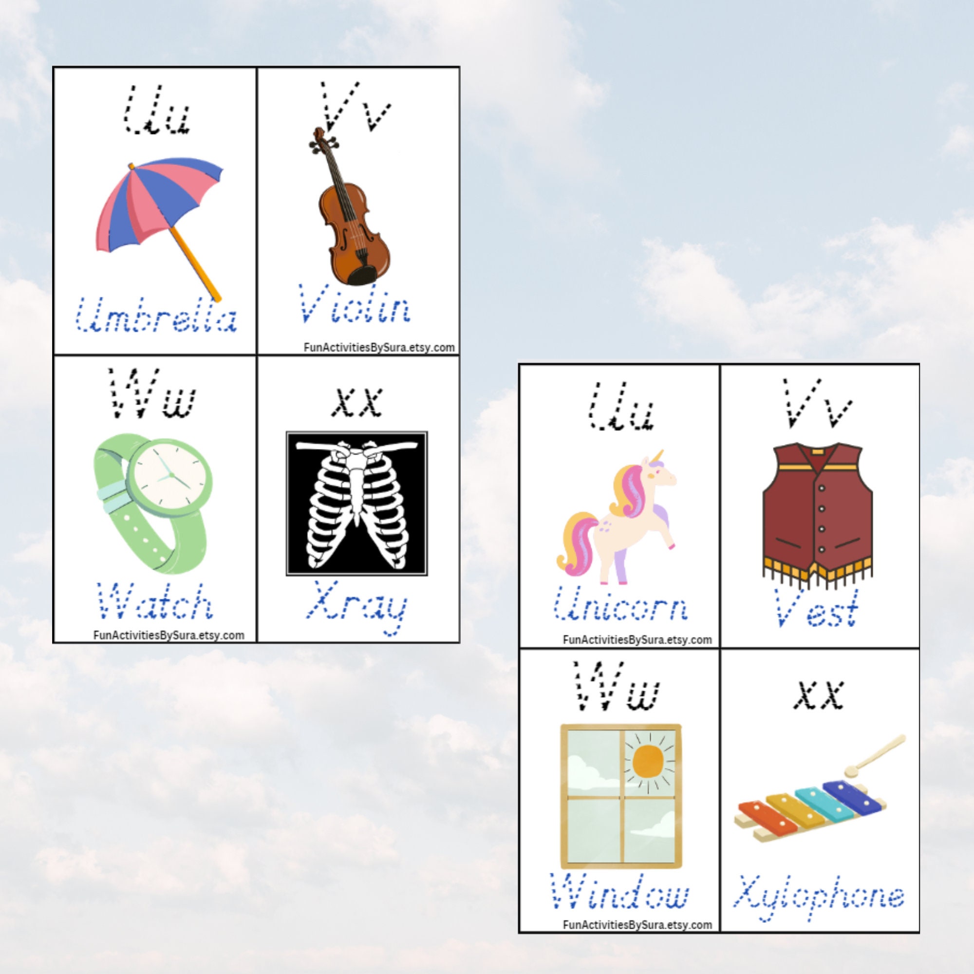 Alphabet Tracing Cards, Alphabet Flash Cards, Tracing Flashcards ...