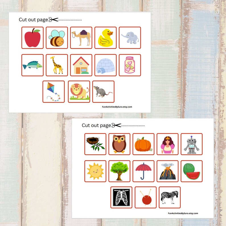 Alphabet Matching Activity Sheets busy Binder Pages Learning - Etsy