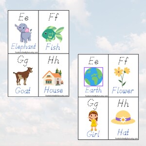 Alphabet Tracing Cards, Alphabet Flash Cards, Tracing Flashcards ...