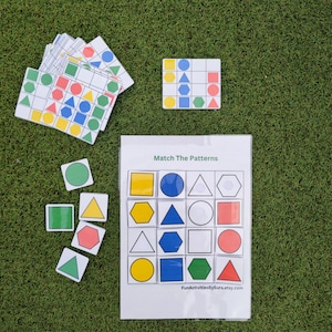 Match the Patterns Game, Educational Shapes Activity for Kids ...
