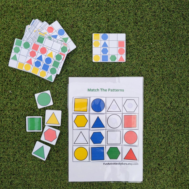 Copy the Pattern Activity, Make the Same Pattern Game, Printable ...