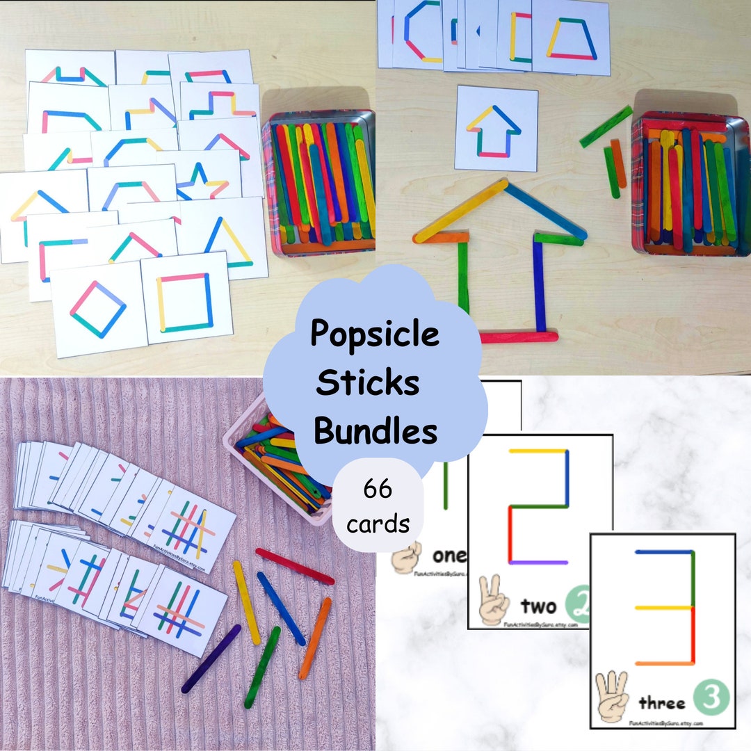 Bundle Popsicle Sticks Activity, Preschool Activities, Fine Motor ...