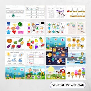 My First Busy Book Printable, Preschool Printable Activity Pack ...