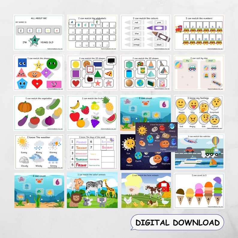 My First Busy Book Printable, Preschool Printable Activity Pack ...