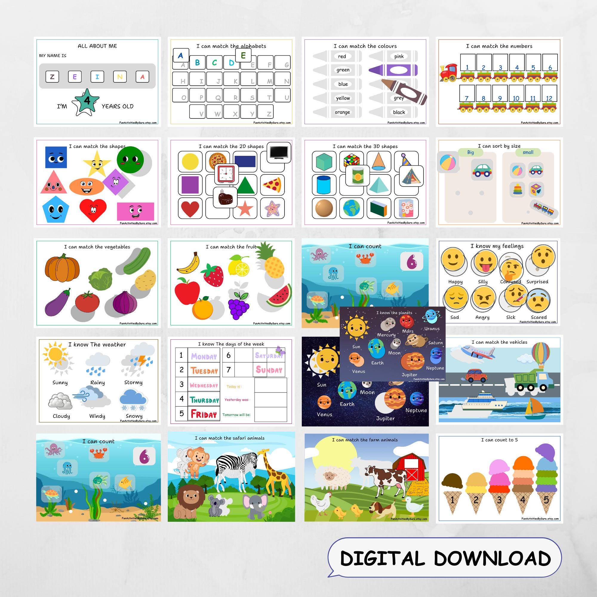 My First Busy Book Printable: Preschool Activity Pack (digital Download ...
