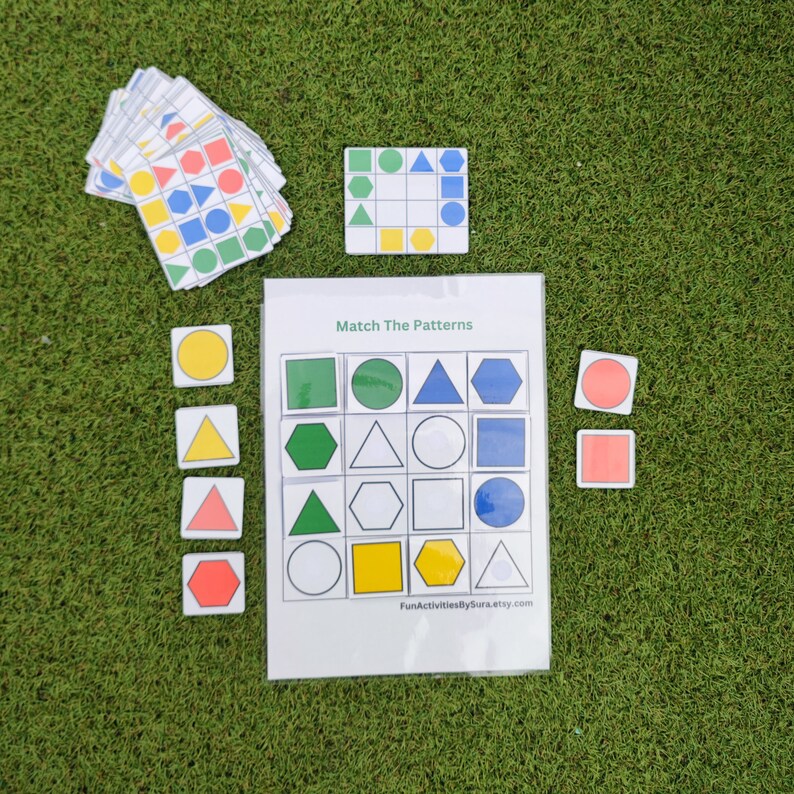 Match the Patterns Game, Educational Shapes Activity for Kids ...
