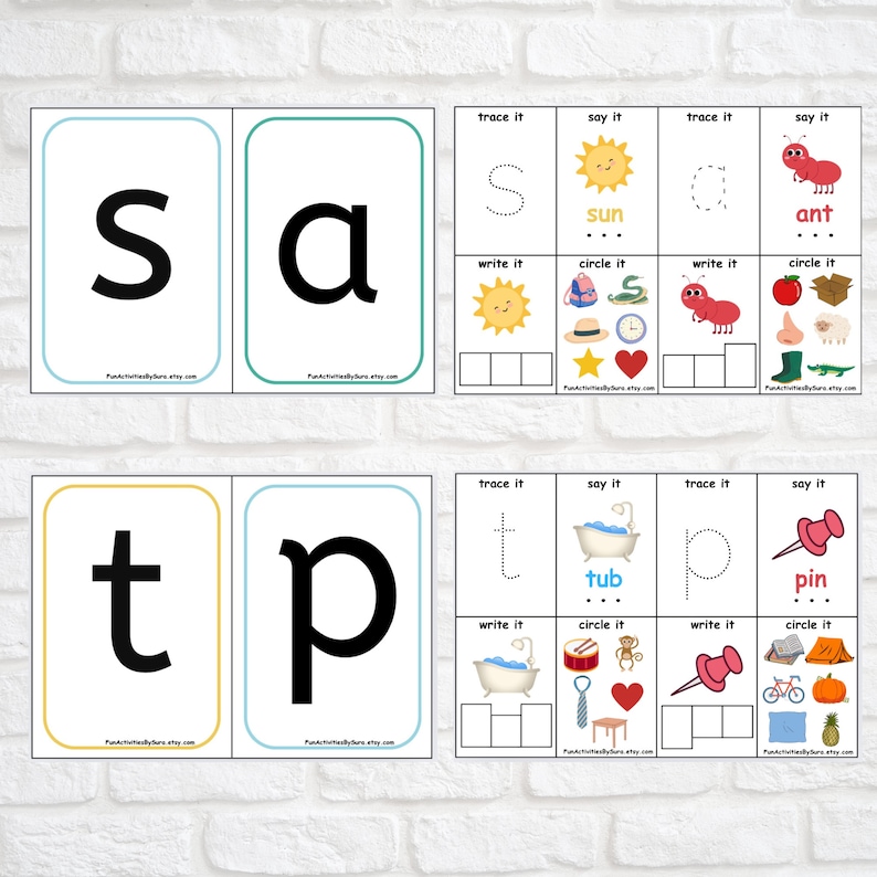 Phase 2 Phonics Flashcards: Early Literacy Learning (digital Download ...