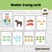 Number Tracing Flashcards 1-20, Printable, Counting, Learn Numbers ...