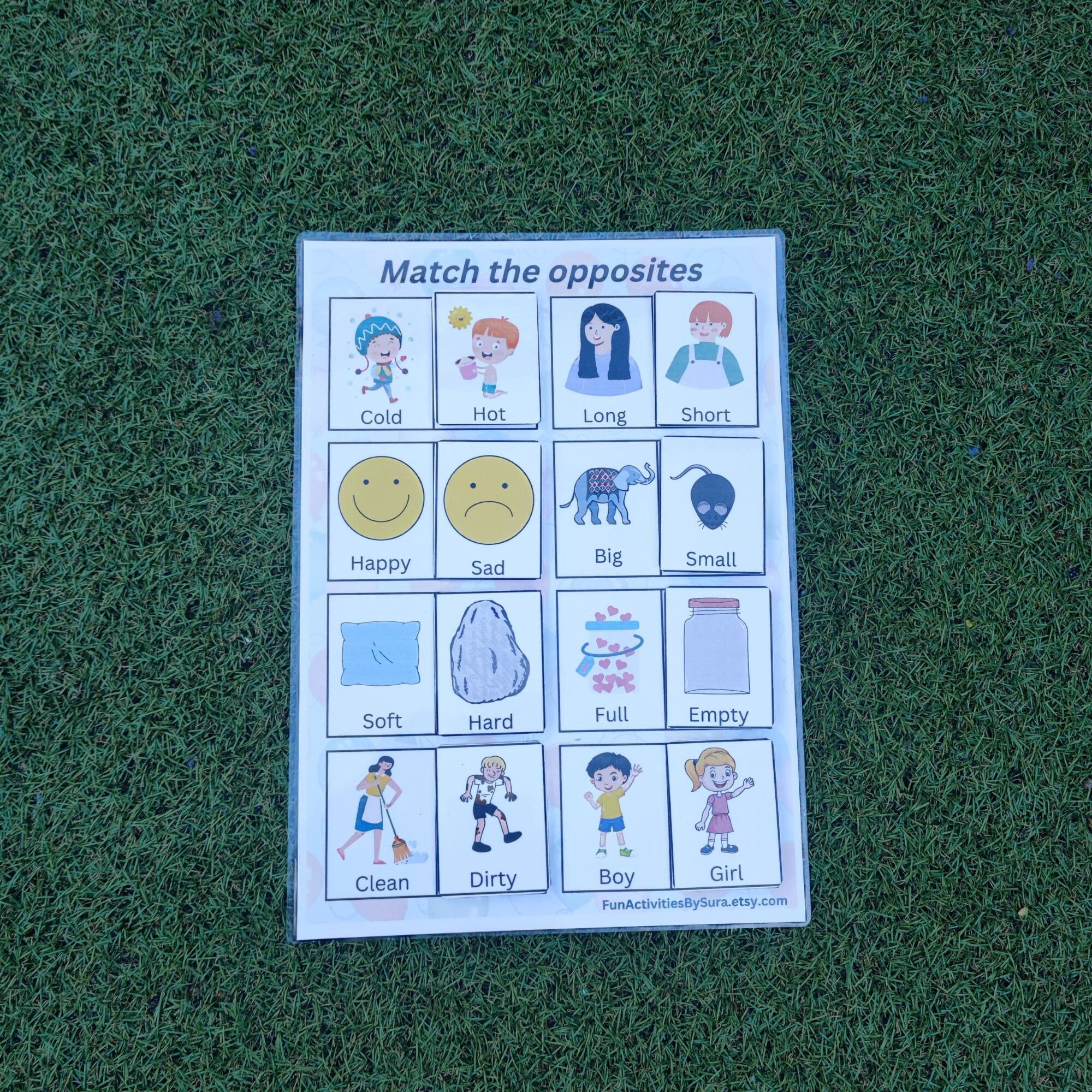 Opposites Matching Activity, Preschool, Kindergarten, Nursery, Special ...