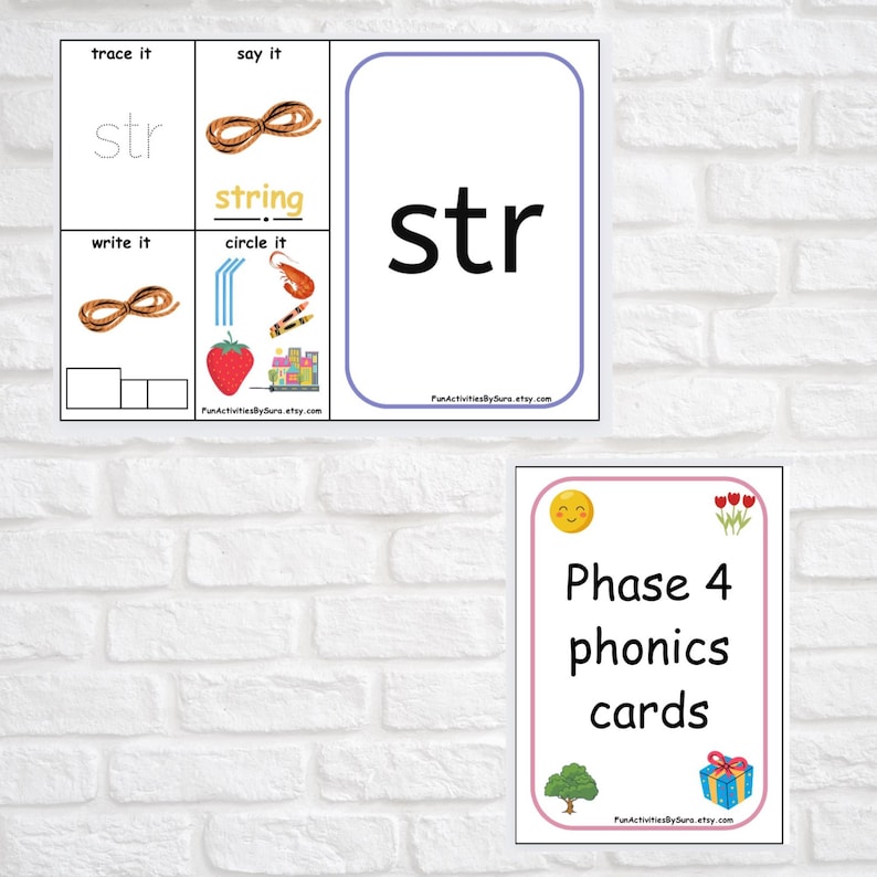 Phase 4 Phonics Cards, Phonics, Learning Phonics, Homeschooling, Early ...