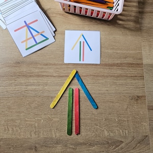 Popsicle Sticks Patterns Matching Cards, Printable Preschool Activities ...