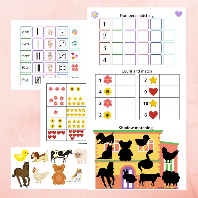 Toddler Busy Book Printable Busy Book Learning Activity for - Etsy