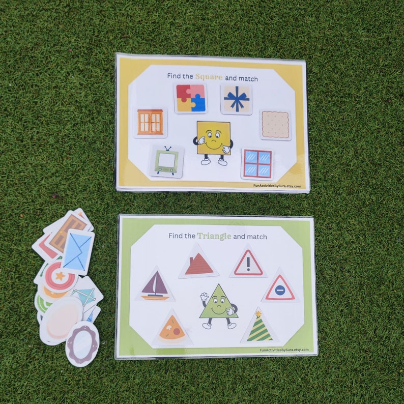 Shapes Busy Book, Shapes Pictures Sorting Activity Printable, Shapes ...