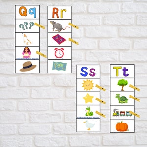Matching the Beginning Sound With Image Clip Cards Activities, Matching ...