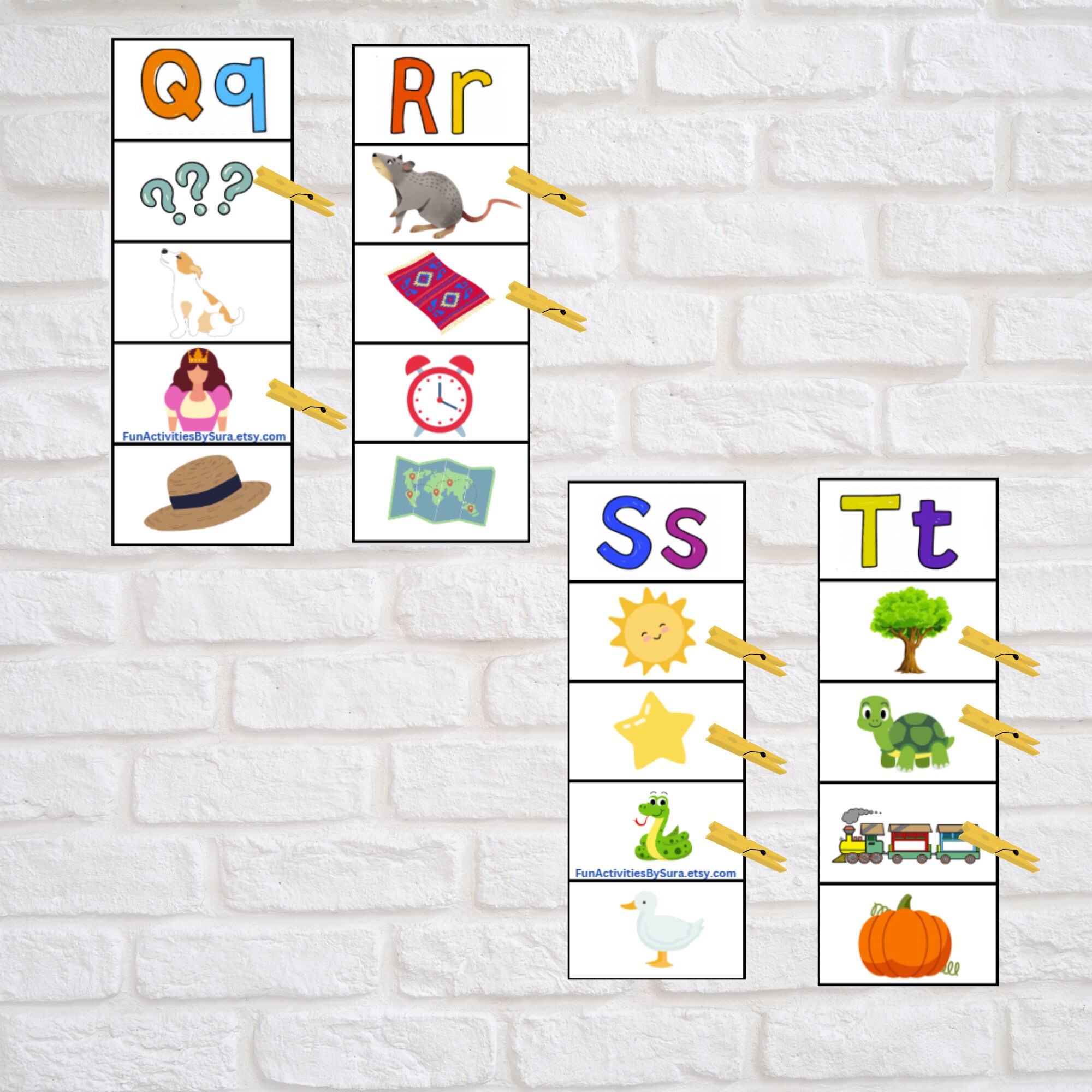 Matching the Beginning Sound With Image Clip Cards Activities, Matching ...