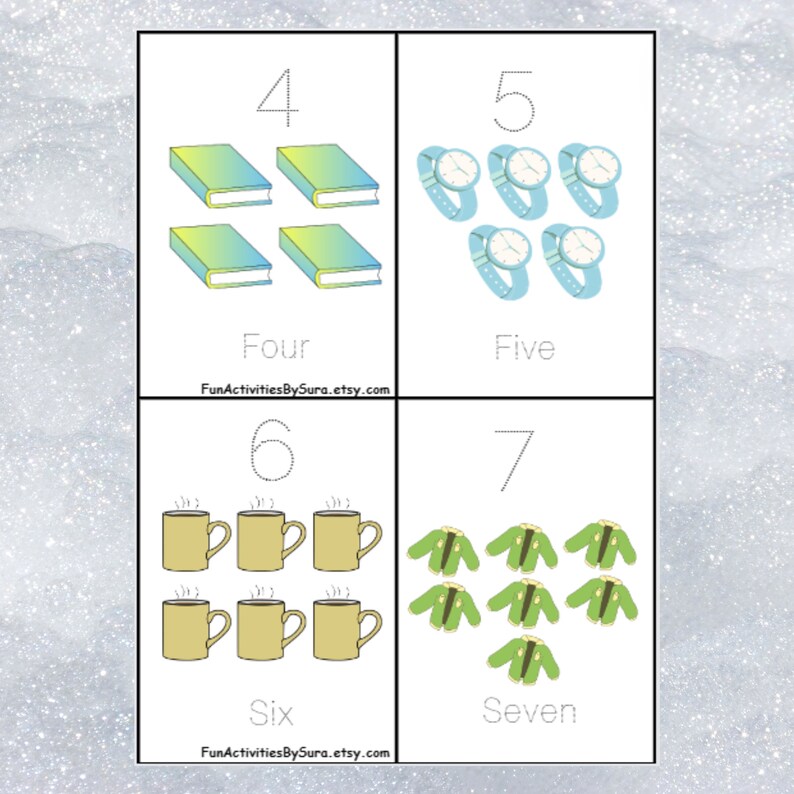 Number Tracing Flashcards 1-20, Printable, Counting, Learn Numbers ...