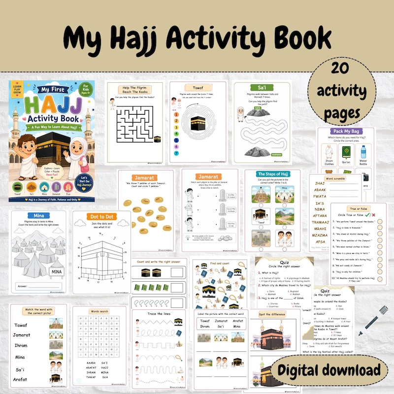 Islamic Kids Printable Books - Etsy UK