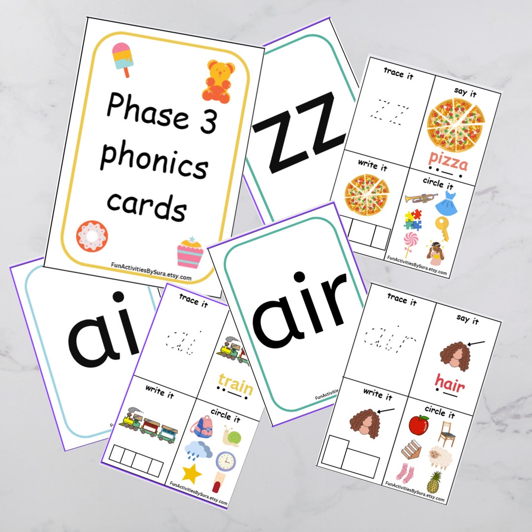 Phase 3 Phonics Cards, Phonics, Learning Phonics, Homeschooling, Early ...