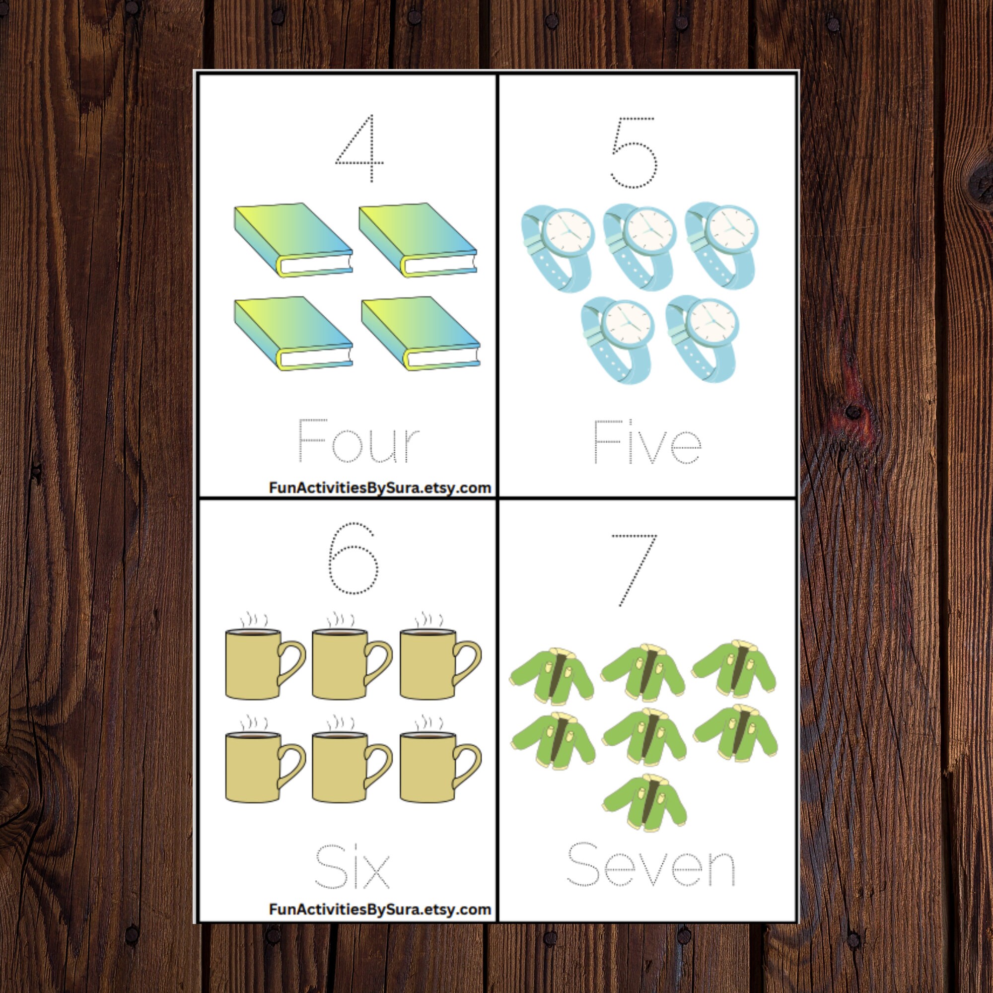 Number Tracing Flashcards 1-20, Printable, Counting, Learn Numbers ...