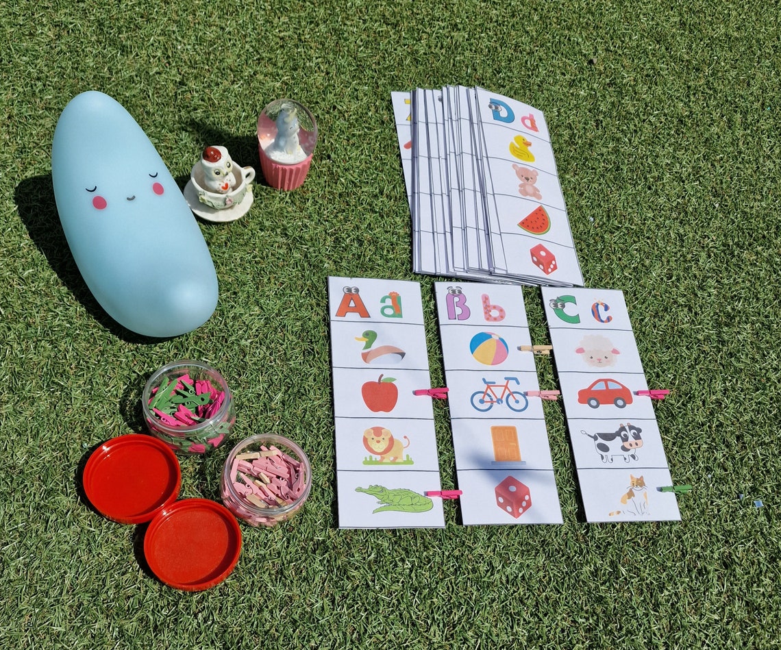 Matching the Beginning Sound With Image Clip Cards Matching | Etsy