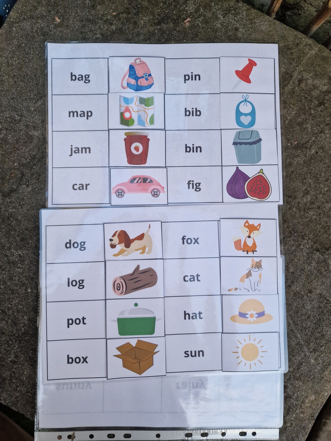 CVC Words Matching Worksheets Phonics Game Educational - Etsy UK