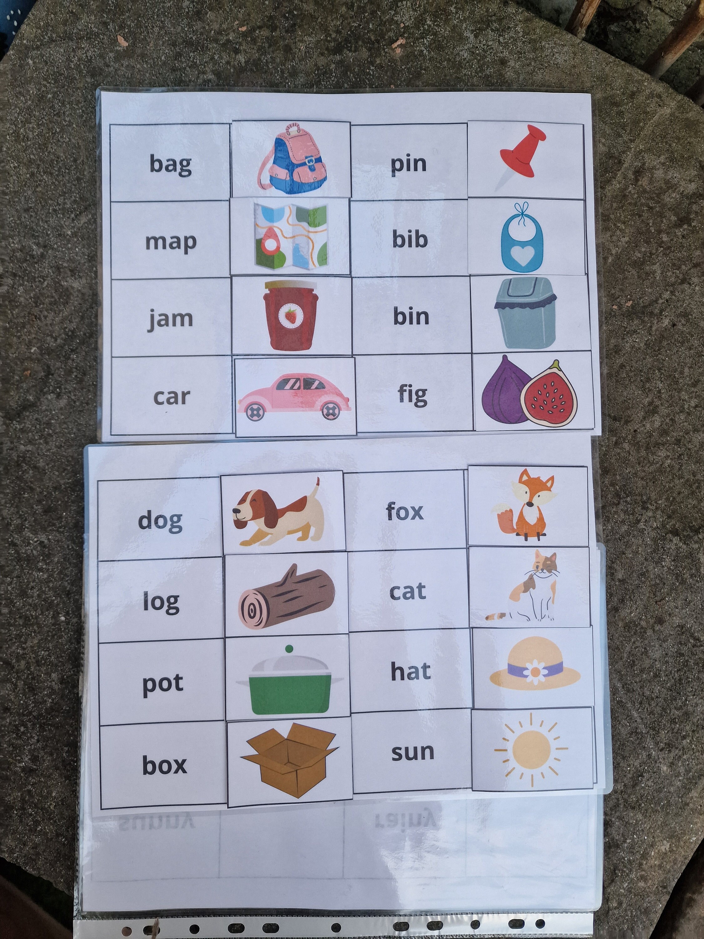 CVC Words Matching Worksheets Phonics Game Educational - Etsy UK