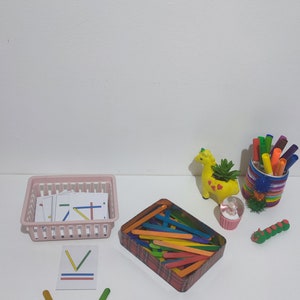 Popsicle Sticks Patterns Matching Cards, Printable Preschool Activities ...