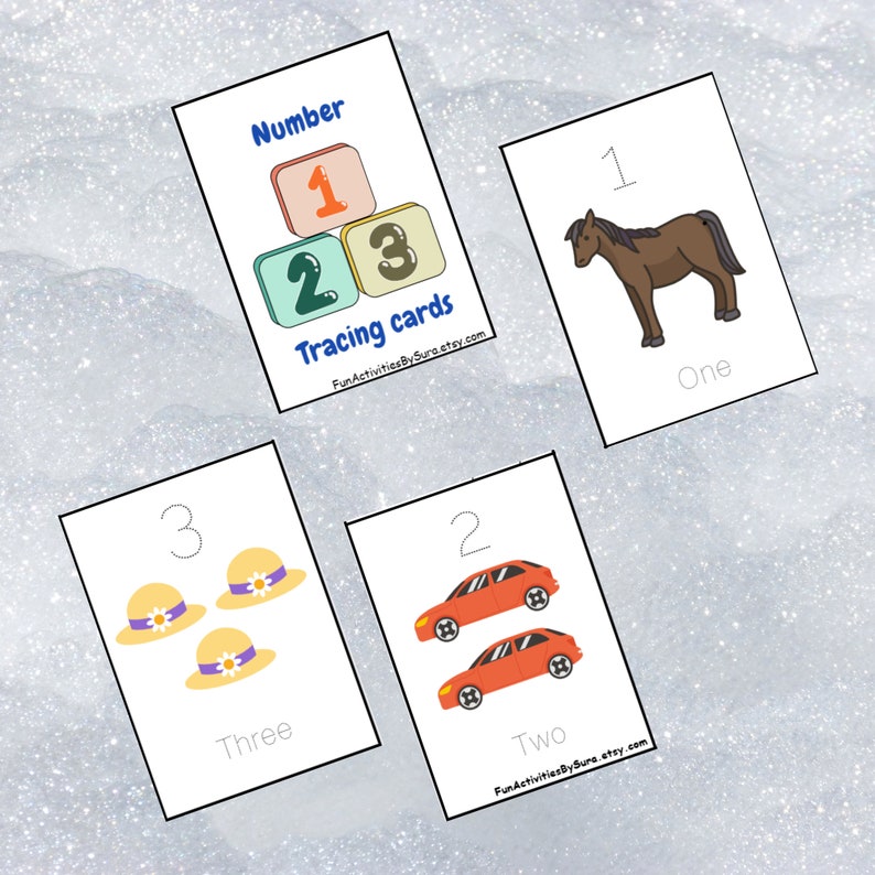 Number Tracing Flashcards 1-20, Printable, Counting, Learn Numbers ...