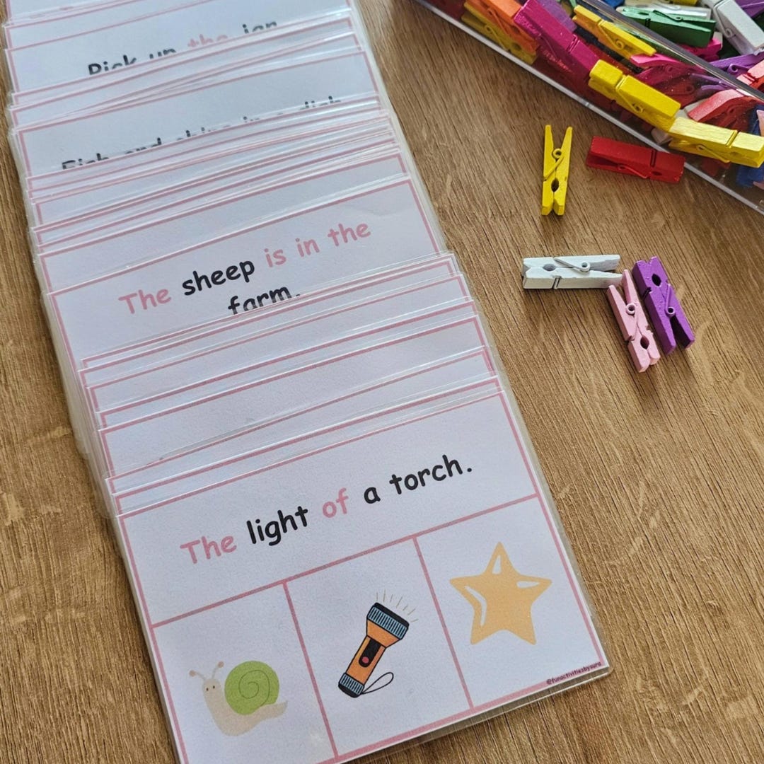 Phase 3 Phonics Sentence Building Activity for Preschool | Fine Motor ...