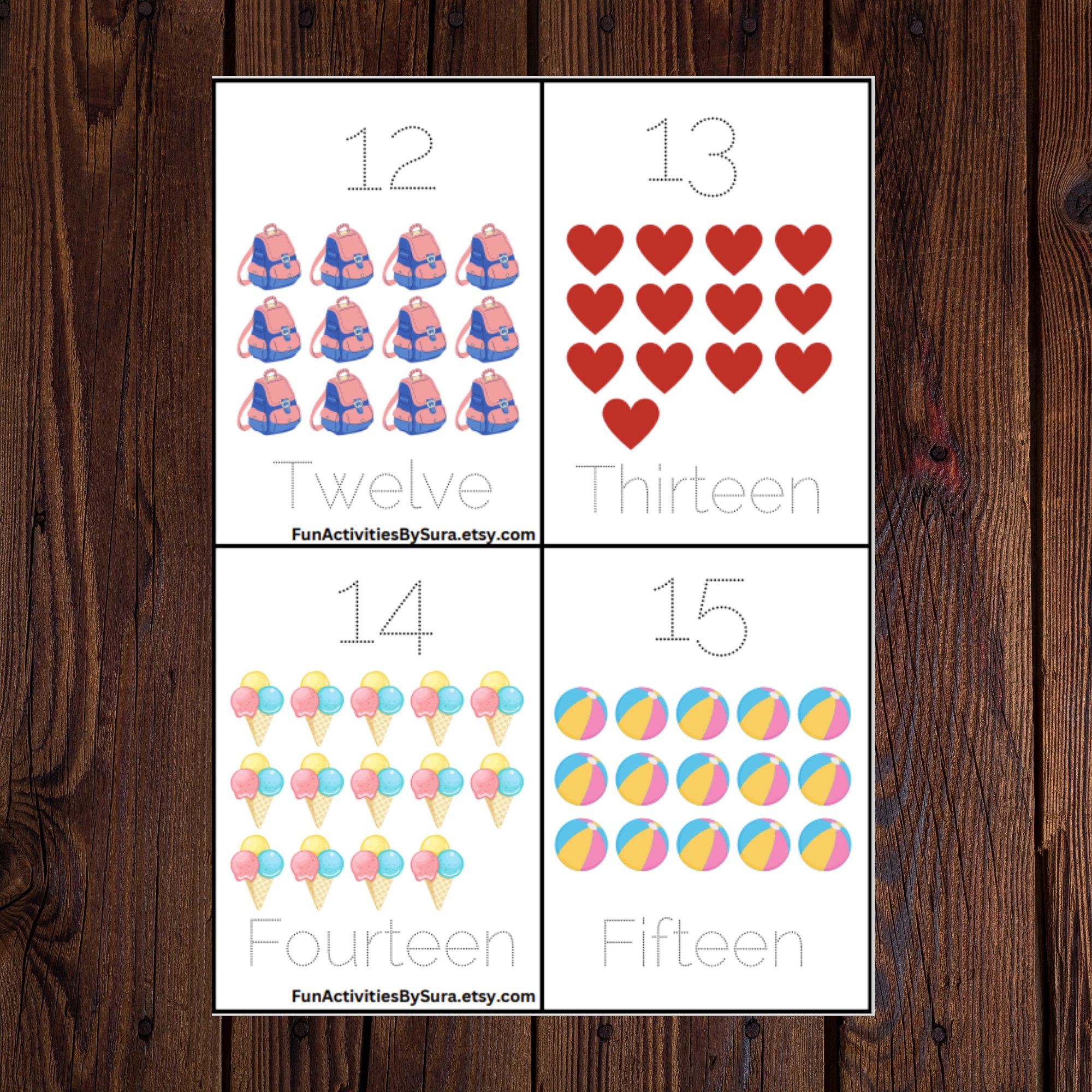 Number Tracing Flashcards 1-20, Printable, Counting, Learn Numbers ...