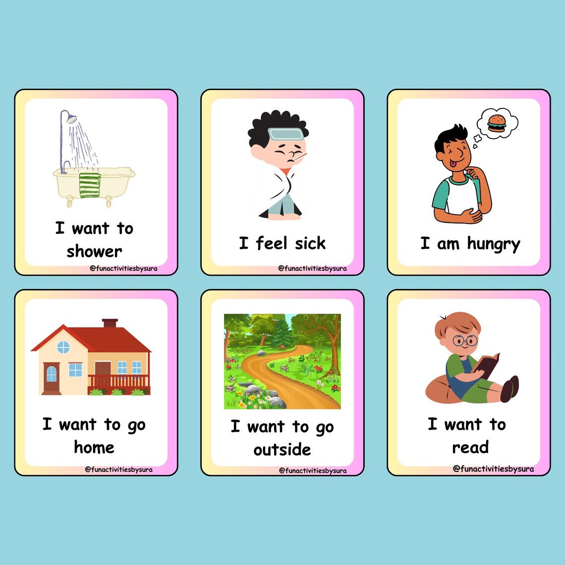 Communication Speech Flash Cards, Instant Download Special Needs ...