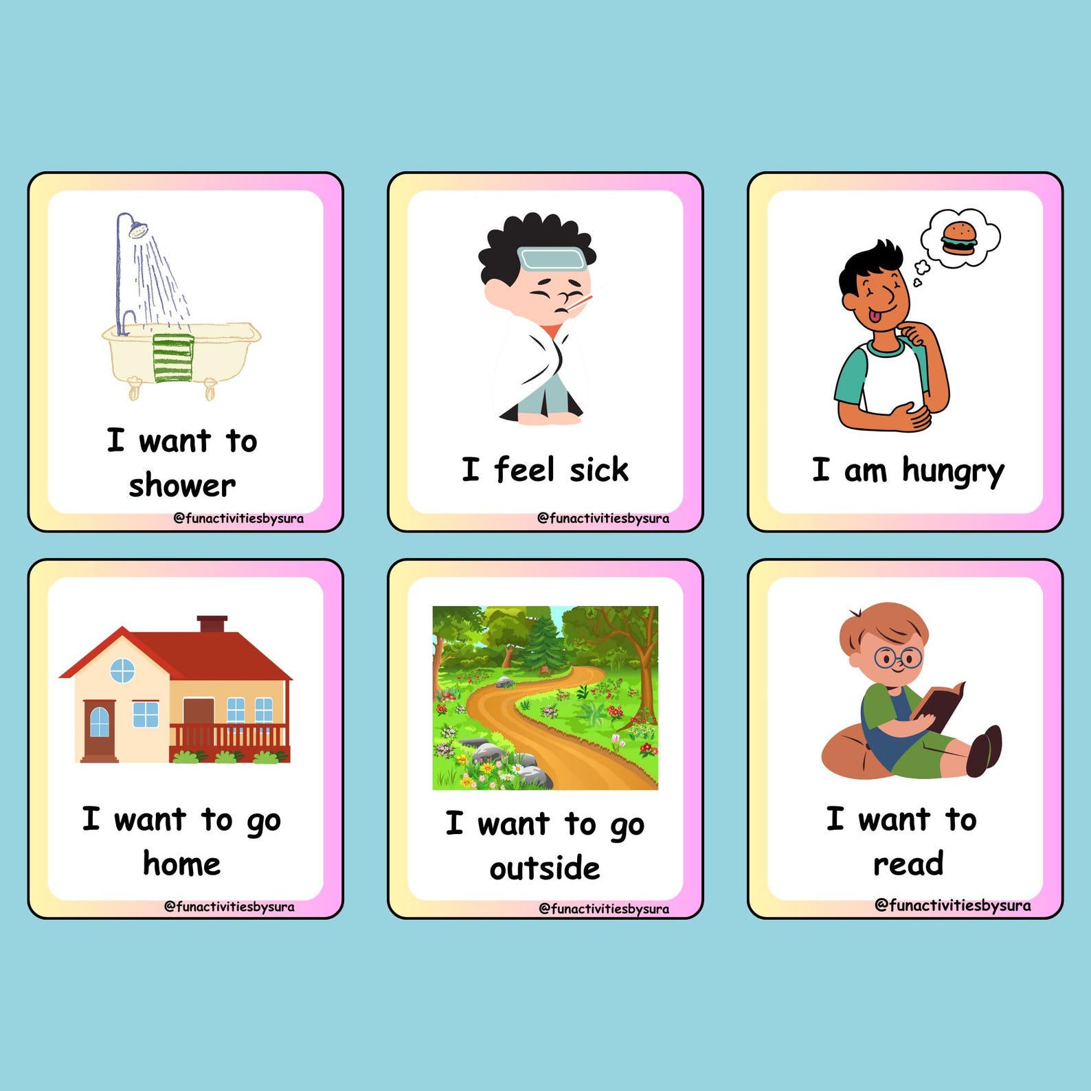 Communication Speech Flash Cards, Instant Download Special Needs ...