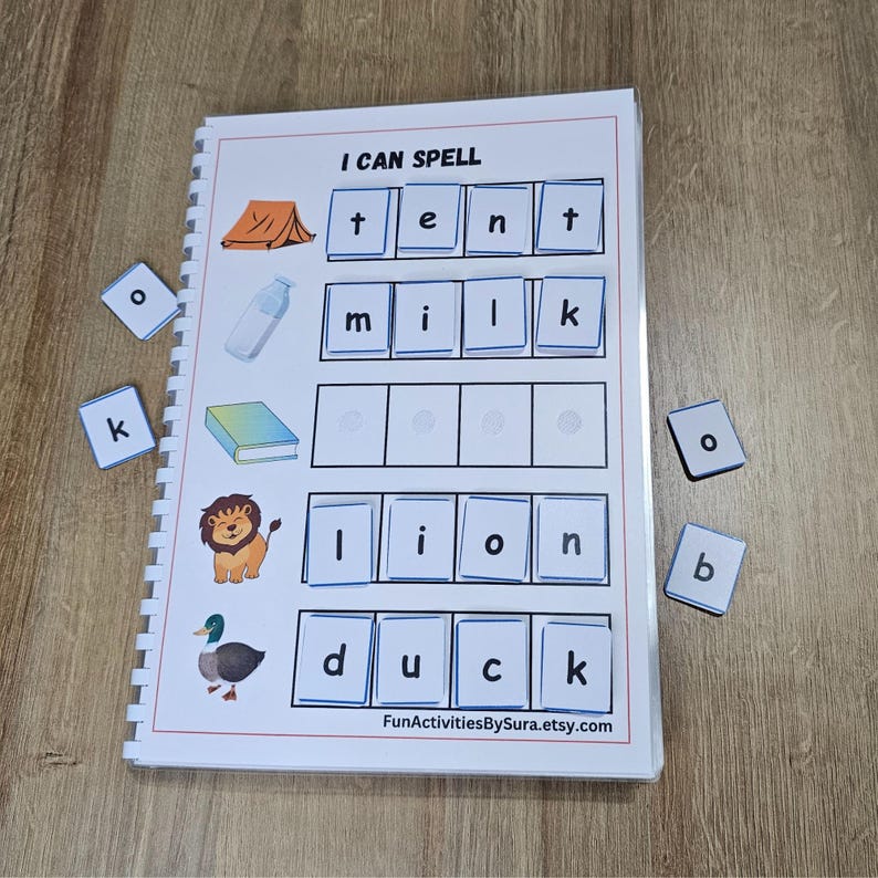 Spelling Busy Book, My Spelling Busy Book, Spelling Game, Learning ...