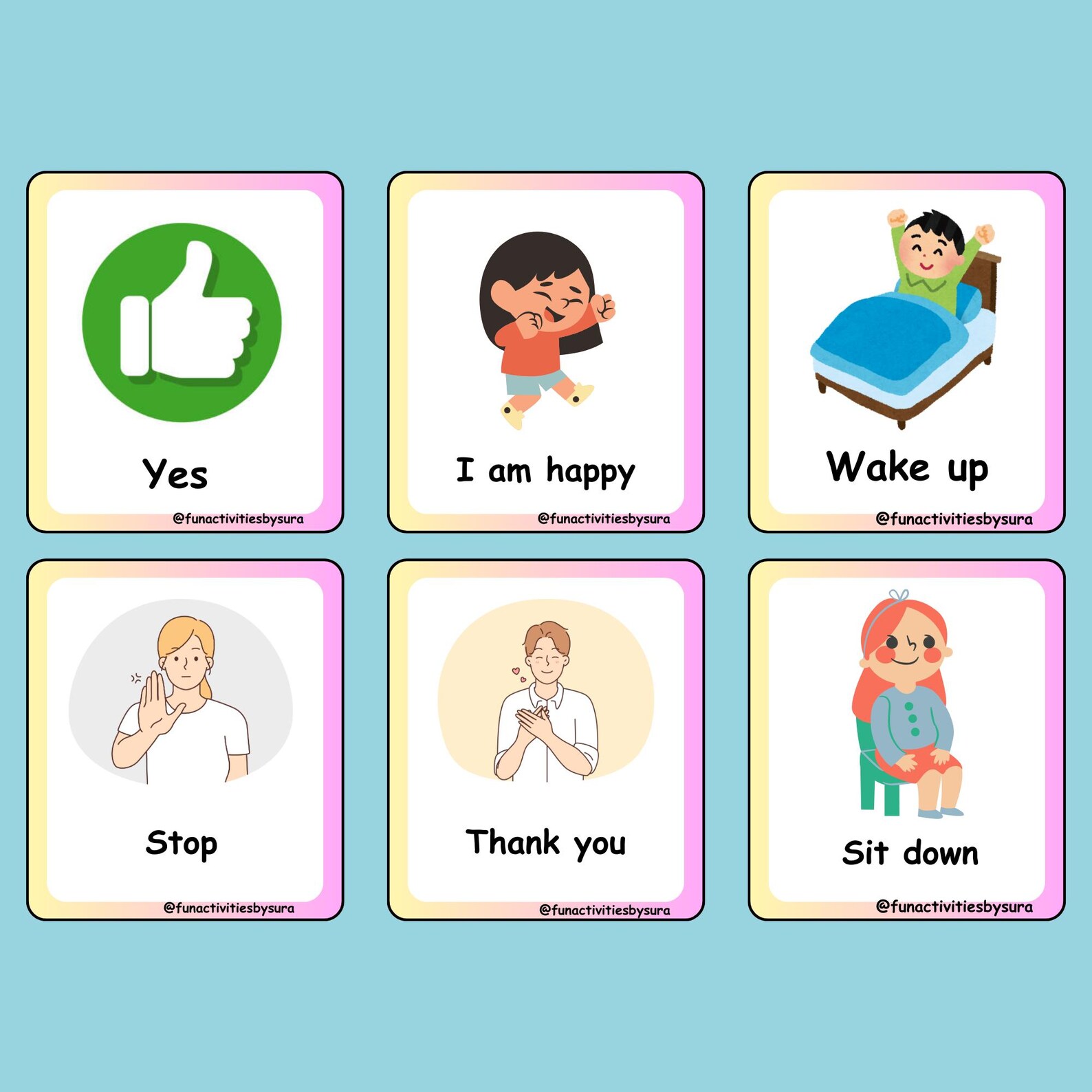 Communication Speech Flash Cards, Instant Download Special Needs ...